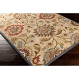Mark&Day Wool Area Rugs, 5x6 Eckville Traditional Ivory Custom Shape ...