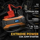 Portable Powerful Car Battery Jump Starter, 12V 1500A 15000 mAh ...