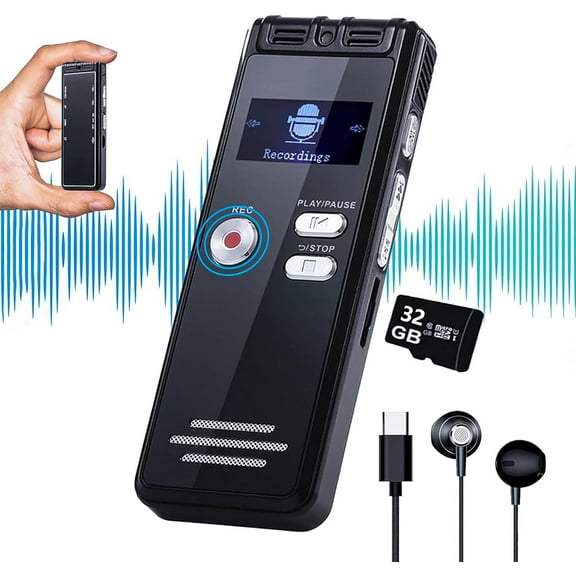 Knight KT1000 64GB Magnetic Voice Activated Recorder, Hidden Mini Audio ...