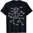 100% Cotton Unisex Funny Ow Ow Ow Ow Saying Body Pain Character Humor ...