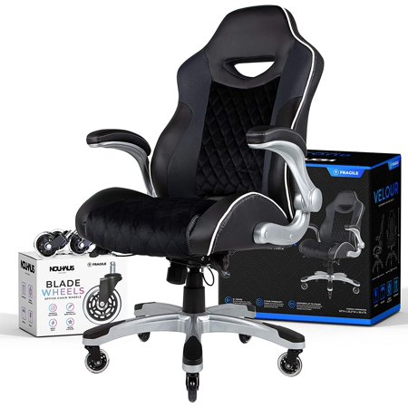 Diayung Velour Office Chair Velvet Computer Chair with Retractable ...
