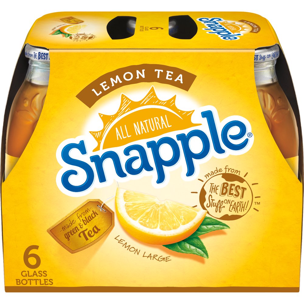 Snapple All Natural Lemon Tea, 16 Fl. Oz., 6 Count - Walmart.com ...
