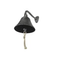 Handcrafted Model Ships 6 in. Cast Iron Hanging Ships Bell - Rustic ...