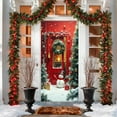 Euaioeiu Christmas Door Curtain with Santa Claus Design,Holiday Door ...