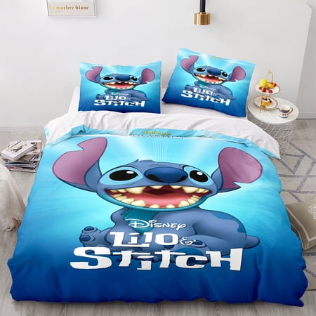 Stitch Quilt Cover Suit, Bedding, Microfiber, Cartoon Duvet Cover ...