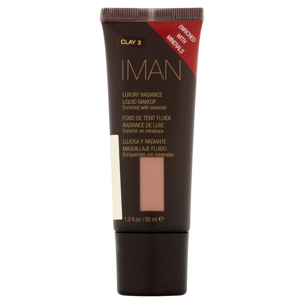 Iman Clay 3 Luxury Radiance Liquid Makeup, 1.0 fl oz - Walmart.com ...