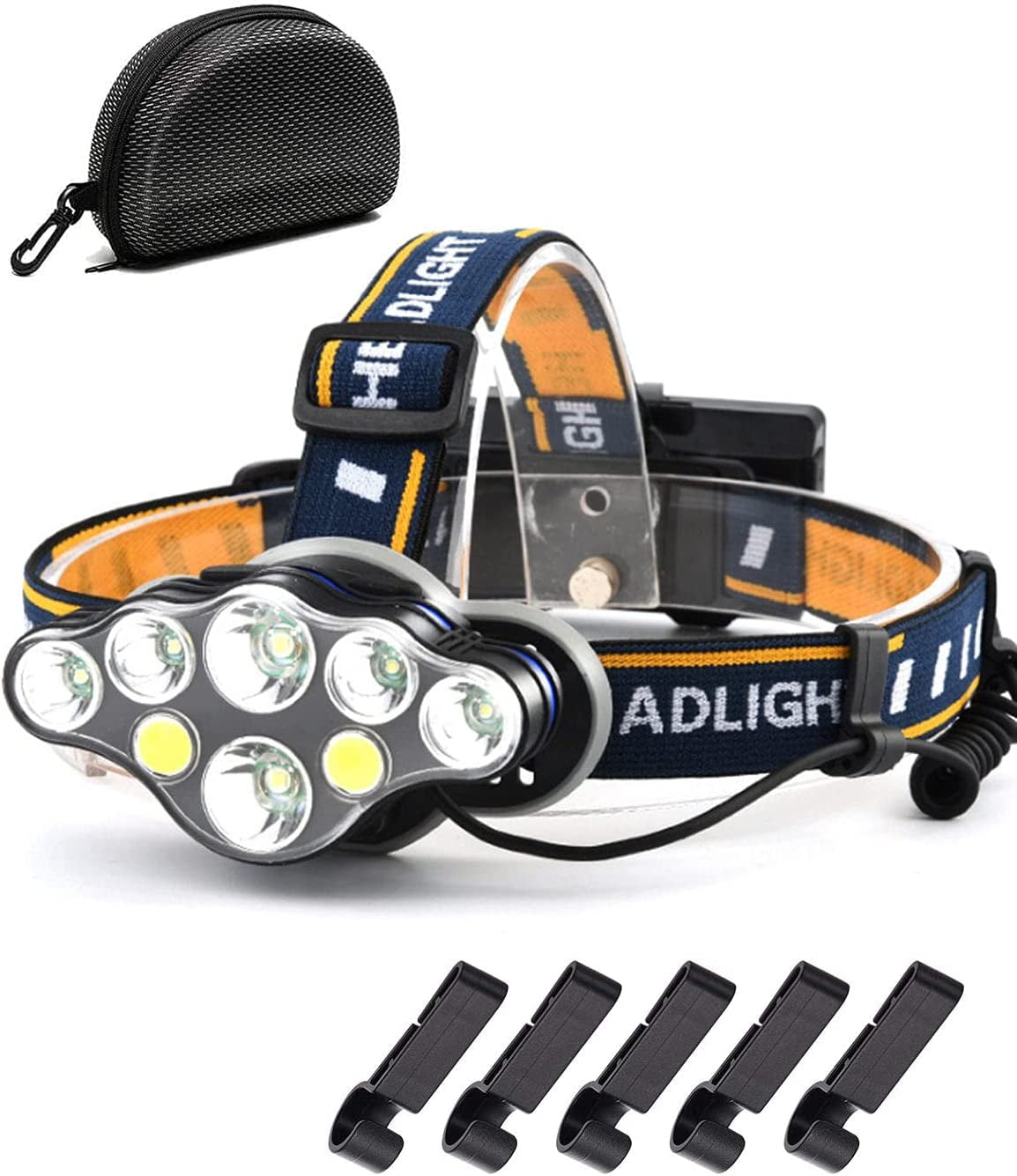 Rechargeable LED Headlight Head Torch Headlamp Super Bright 18000 ...