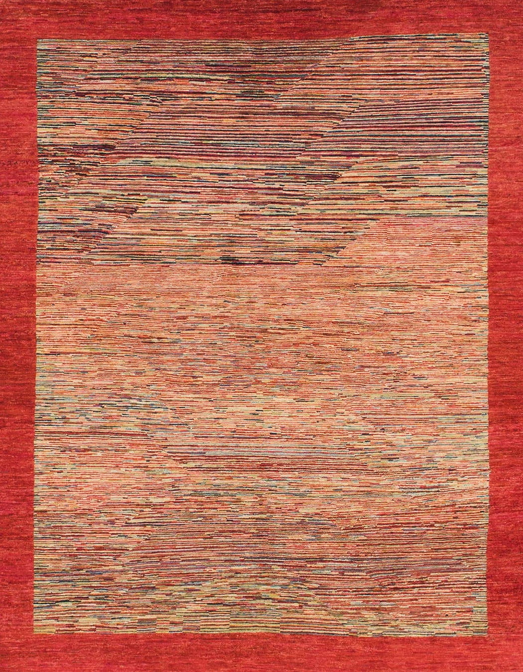 Ahgly Company Indoor Rectangle Abstract Red Abstract Area Rugs, 6' x 9 ...