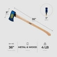 ESTWING 4 Pound 36 Inch Axe with Hickory Handle for Cutting and ...
