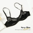 Wingslove Womens Sexy 1 2 Cup Lace Bra Balconette Mesh Underwired Demi