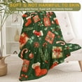 Candy Cane Throw Blanket- Ultra Soft,Fleece,Lightweight,Tocking,Holly ...