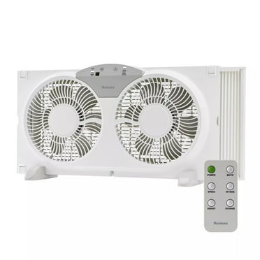 Homepointe 9 in. 3-Speed Digital Reversible Twin Window Fan, Dual Blade ...