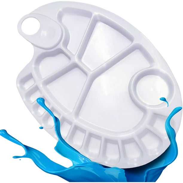 Plastic Professional Artist Paint Palettes Color Tray Portable Painting ...