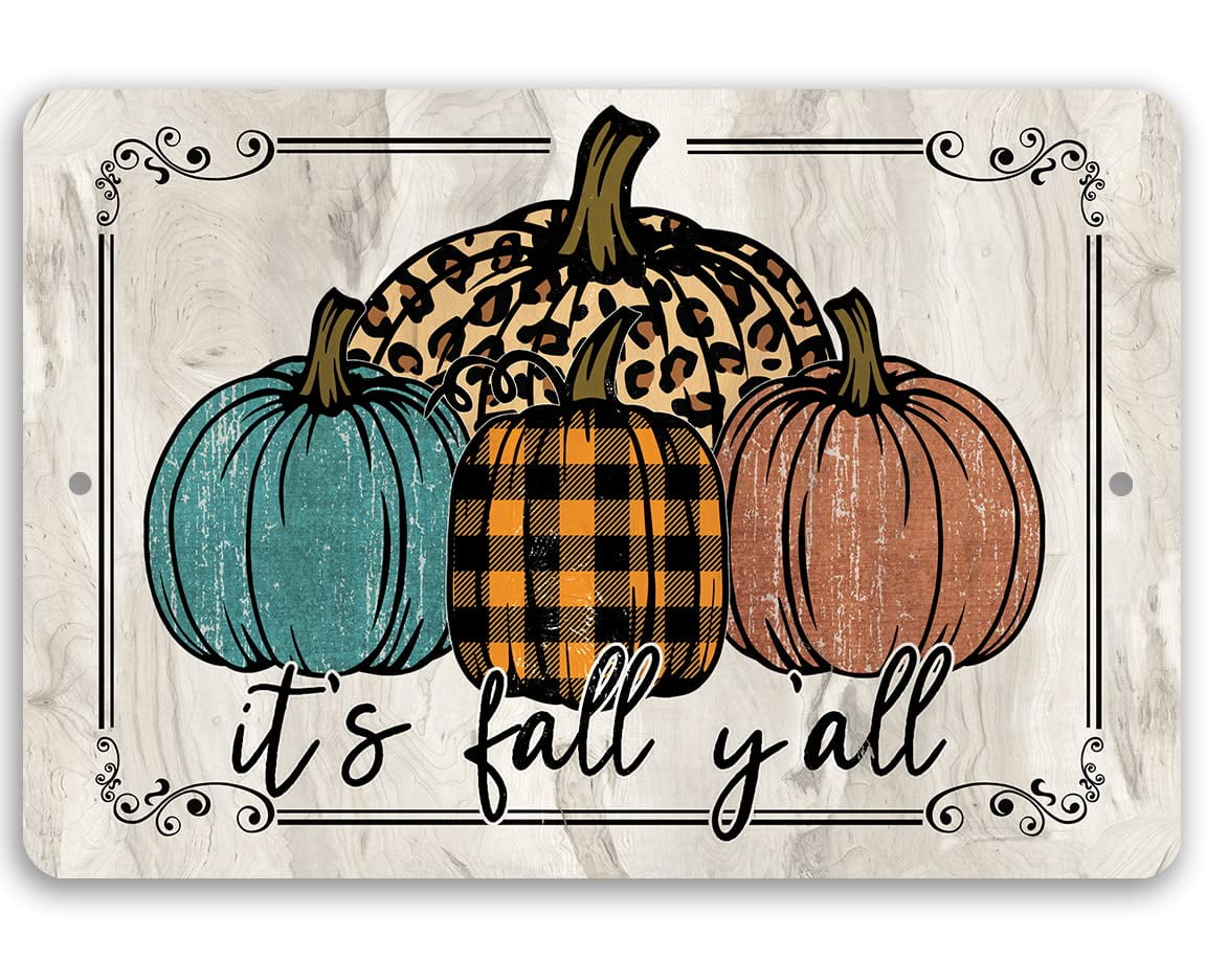 Fall Decor for Home - It's Fall Y'all - Metal Sign - Best Fall ...