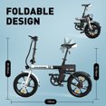 COLORWAY BK35M Foldable E-Bike, 16 inch, 350W, Max. Range 16-37MILE ...