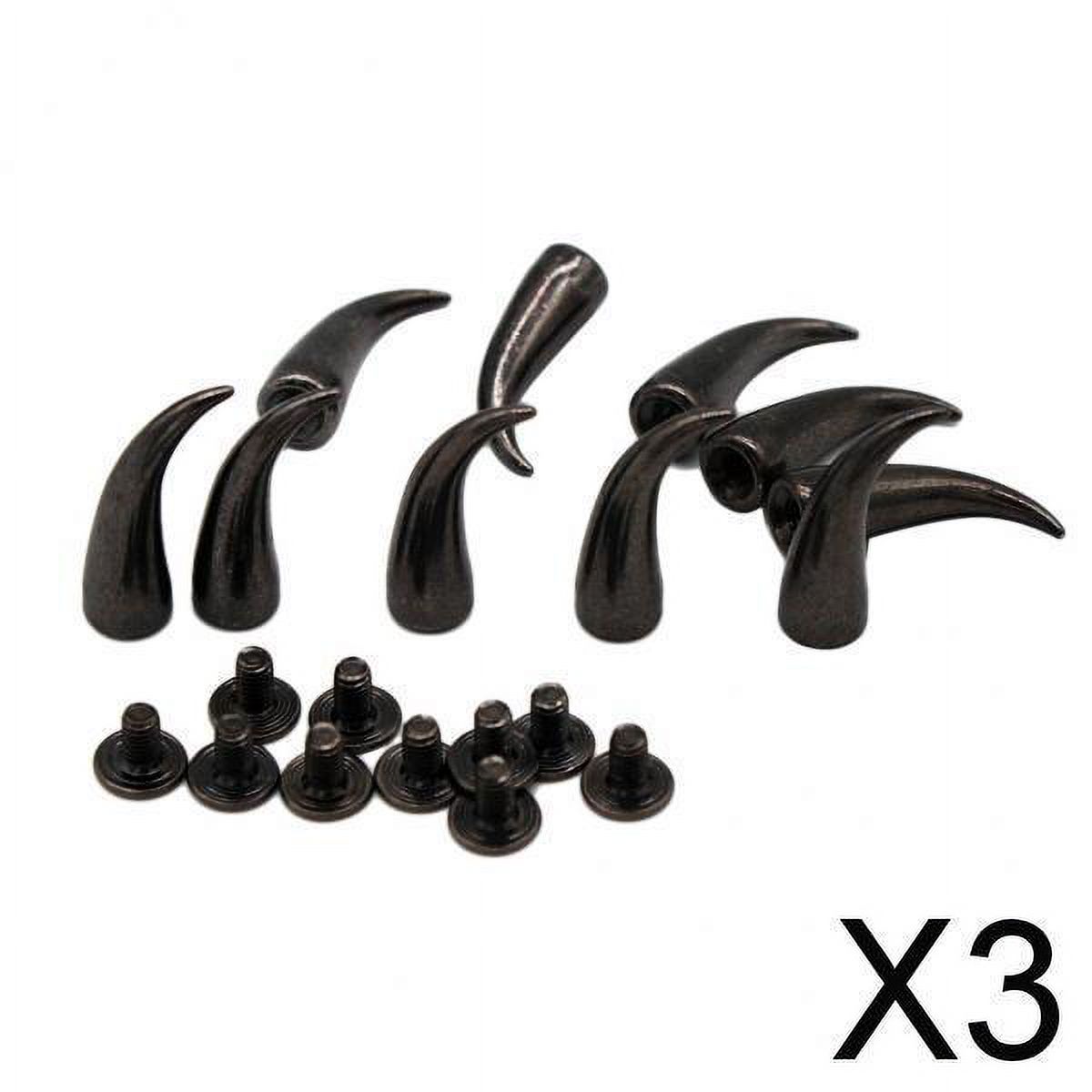 3x10 juegos de remaches con rosca de cono curvo Soledad negro 3 piezas ...