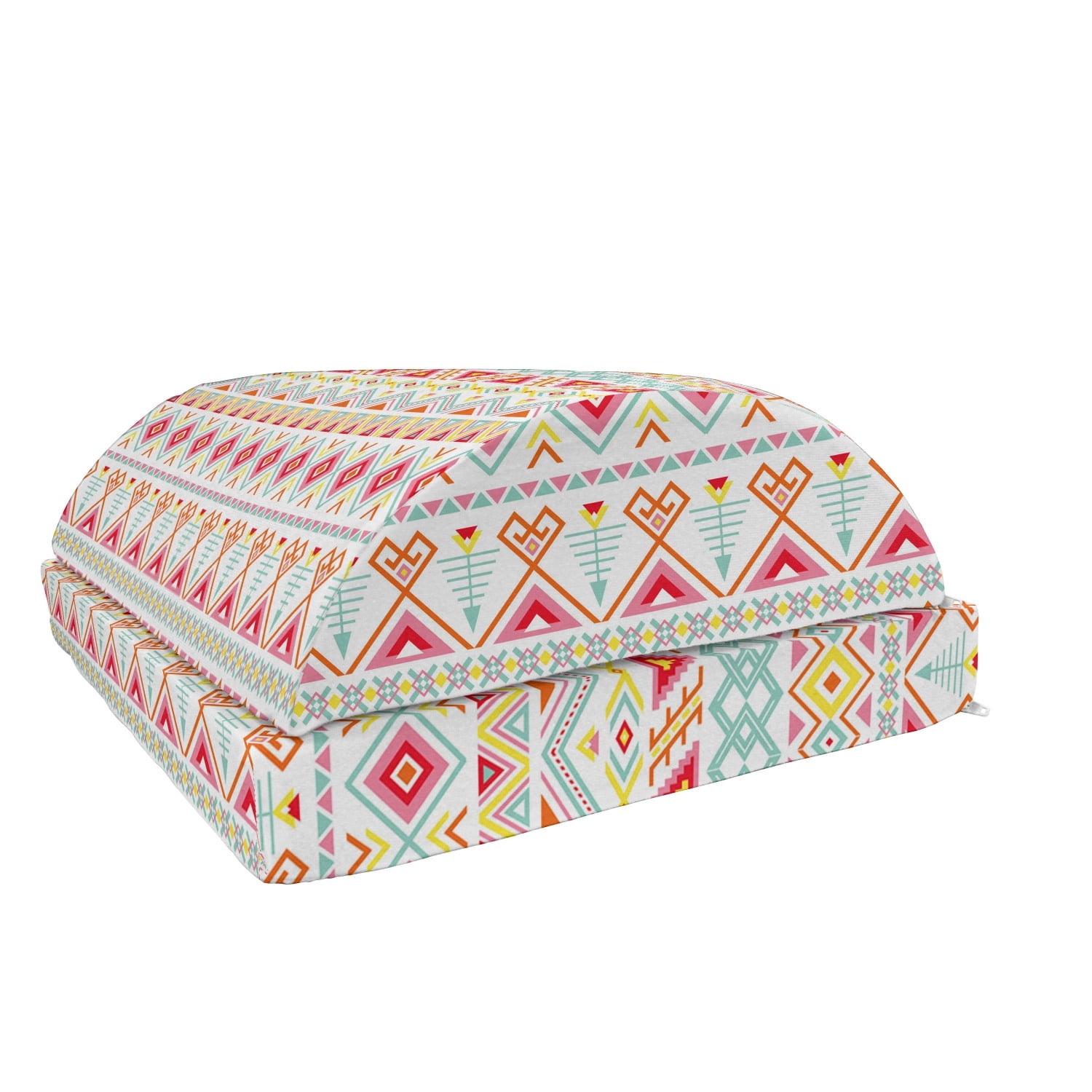Tribal Foot Rest, Aztec Inspired Patterns Stripes Fun Spring Colors ...