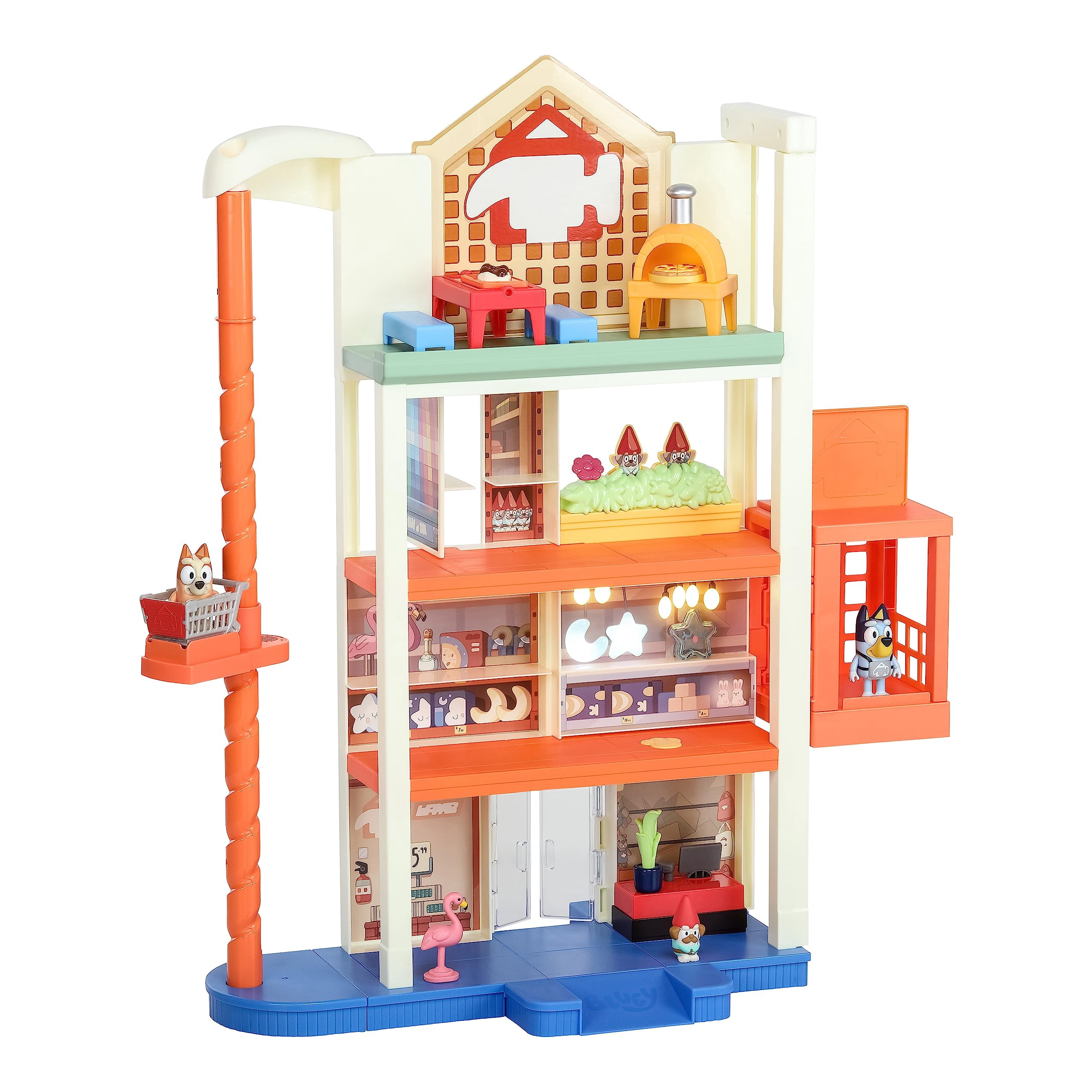Bluey Hammerbarn Shopping Playset 4 Level 22"" Tall Playset with ...