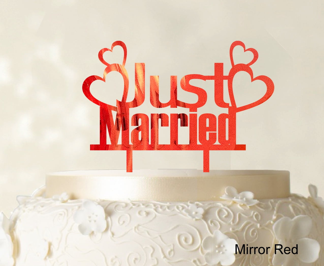 "Couple Wedding Cake Topper Personalized Mirror Cake Topper Color ...