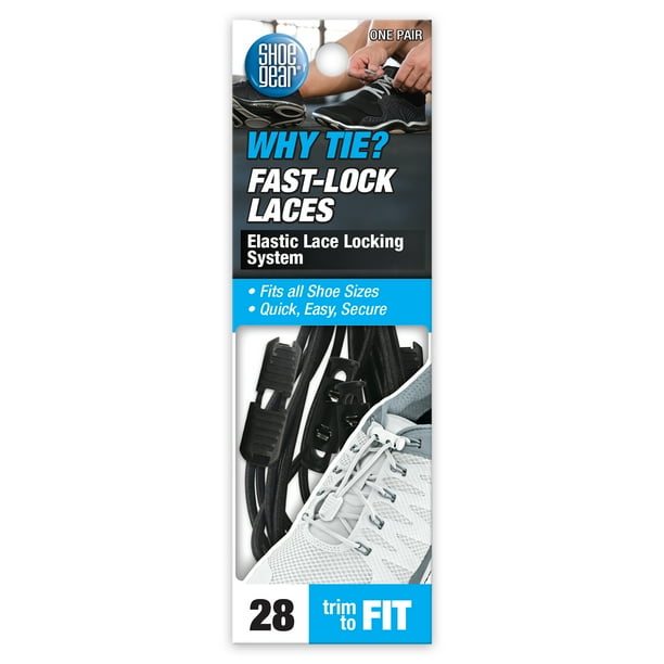 Shoe Gear Why Tie Elastic Fast Lock Laces for Men and Women, Black ...