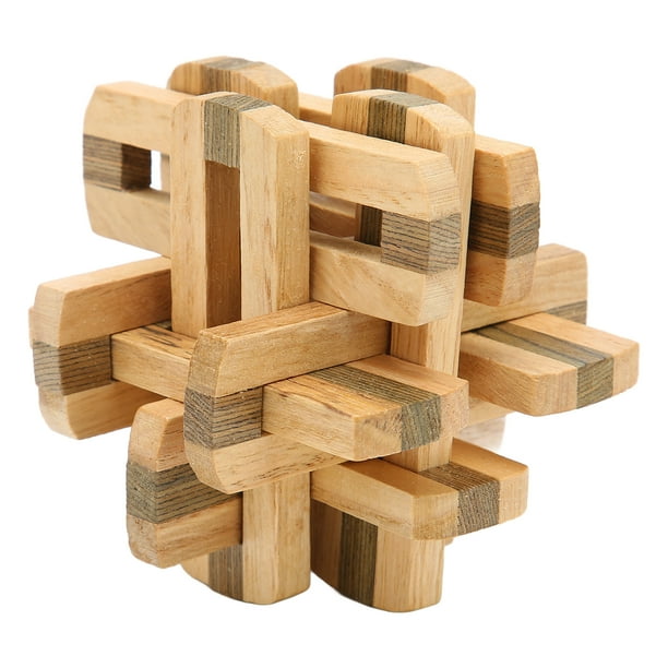 Wooden Unlock Interlock Toy, Prevent Alzheimer Wooden Interlocking ...
