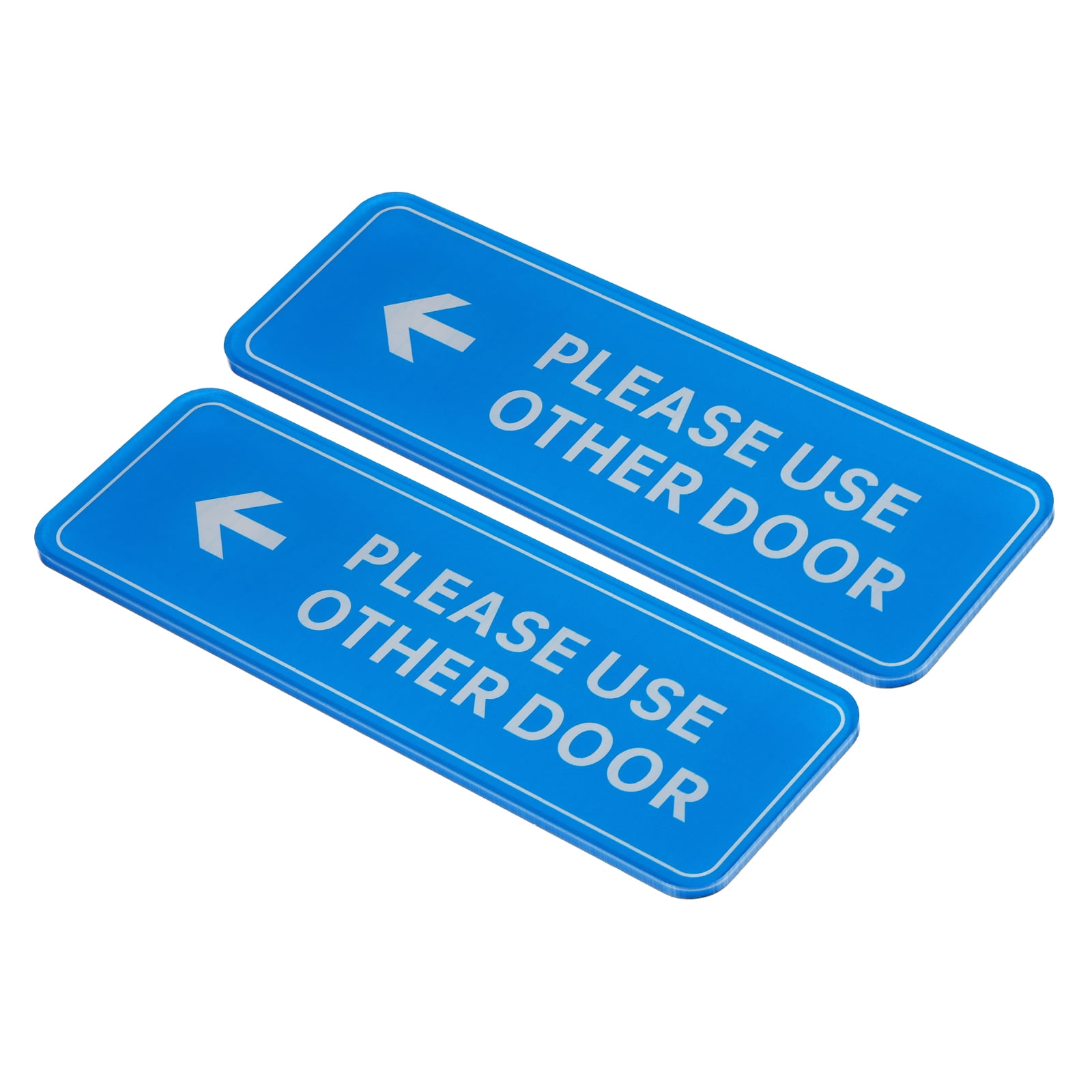 Uxcell 6"x2" Please Use Other Door Left Arrow Sign Acrylic Adhesive ...