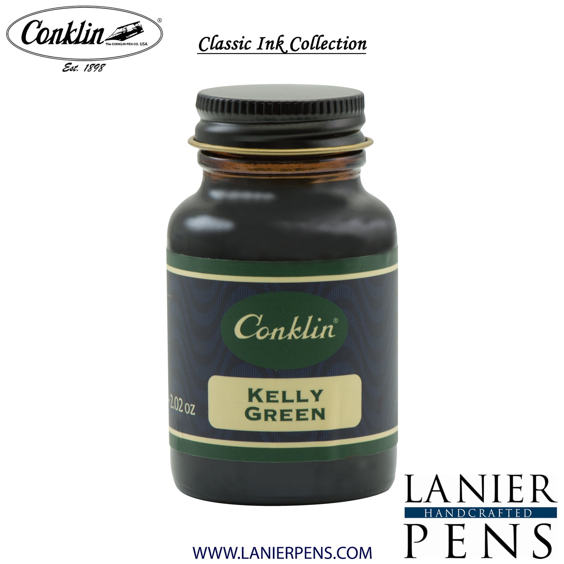 Conklin 60ml Ink Bottle – Kelly Green Conklin 60ml Ink Bottle – Kelly Green
