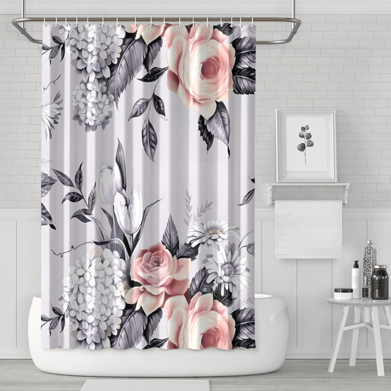 Click here for Safarsa Pink White Peony Flower Blossom (1) Shower... prices