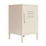 Novogratz Cache Metal Locker Style Living Room End Table, Parchment ...