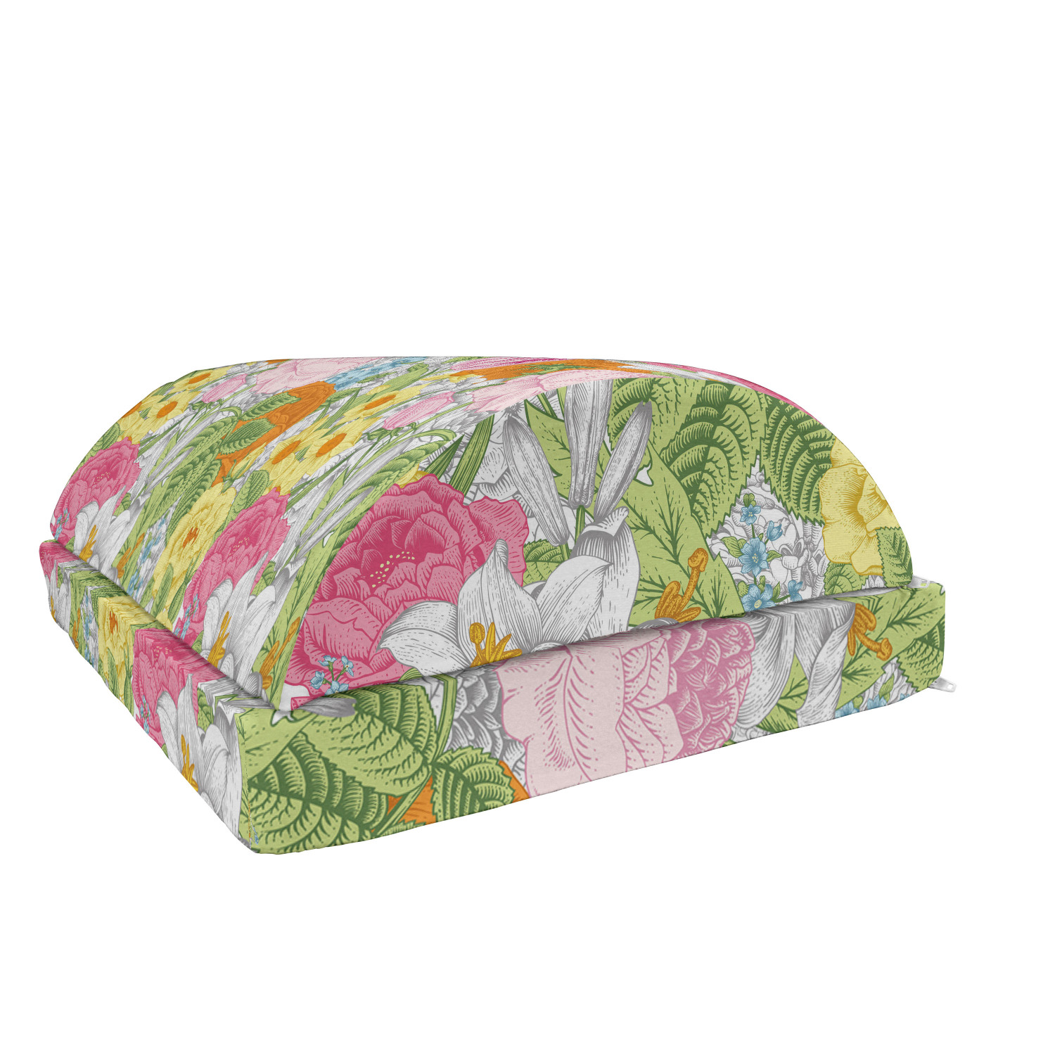 Spring Foot Rest, Vintage Rose Dahlia Peony Lily Daffodil Tulip ...