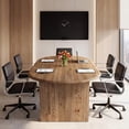 Tribesigns 5.24 ft Oval Conference Table for 6 People, 63-Inch Solid ...
