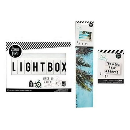 Heidi Swapp Lightbox Value Bundle - Lightbox, Beach Background, Black ...
