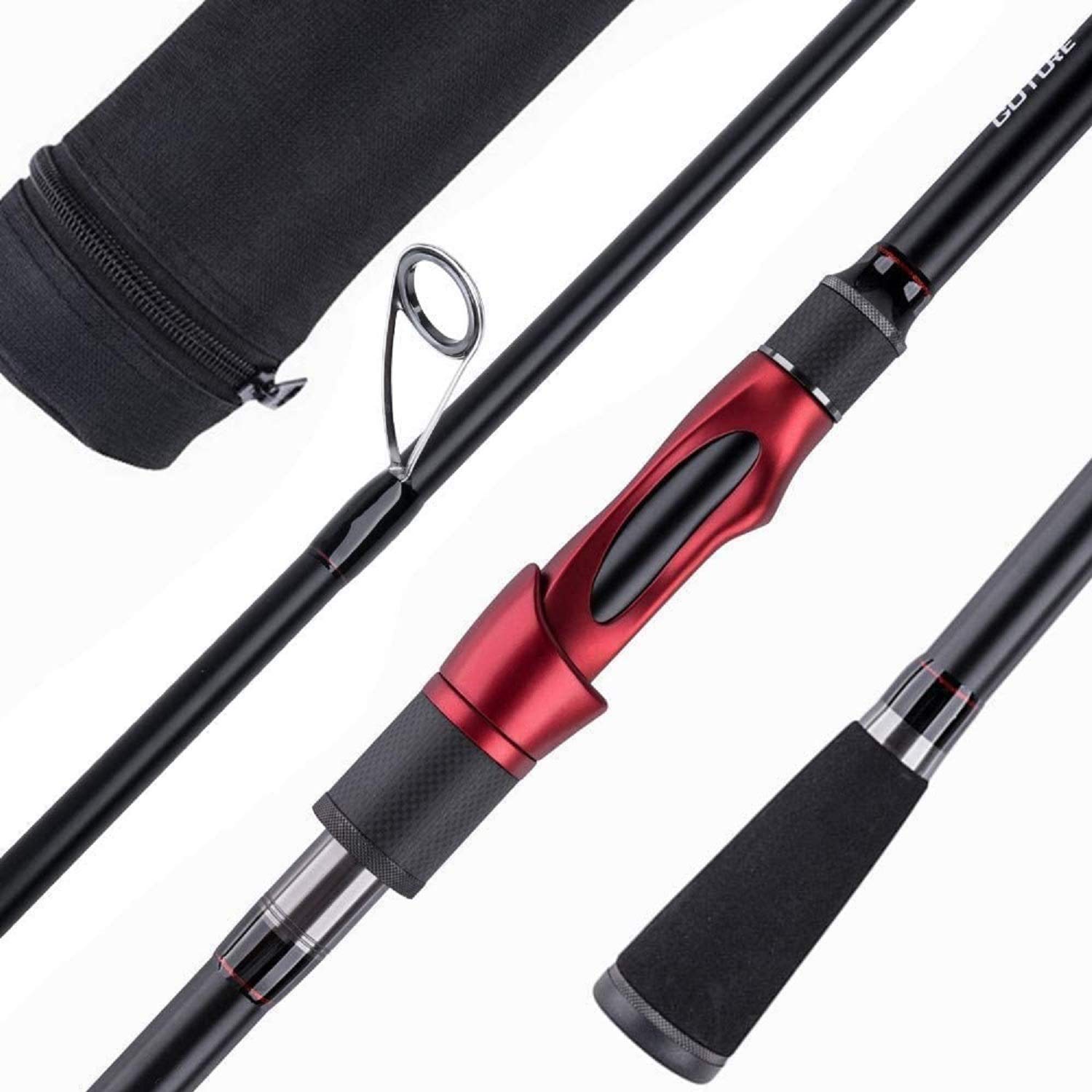 Goture 4 Pcs Travel Rod with SIC Guides Casting/Spinning Rod Carbon ...