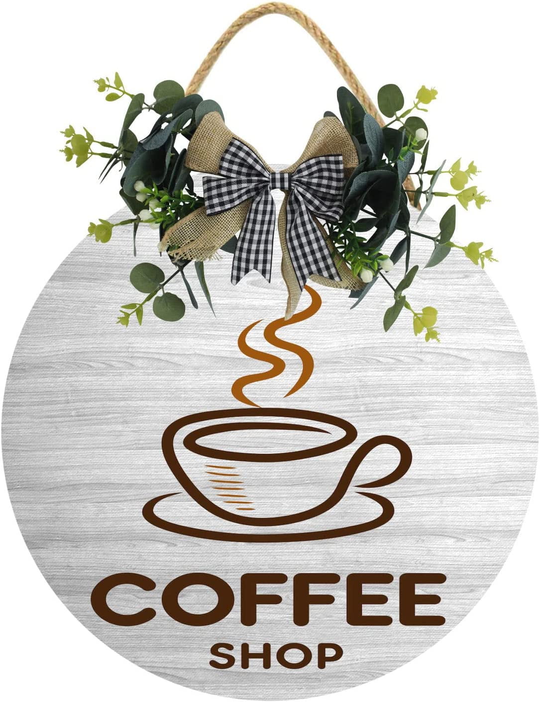 Eveokoki 12" Coffee Shop Sign,Coffee Bar Sign Farmhouse Coffee Wooden ...