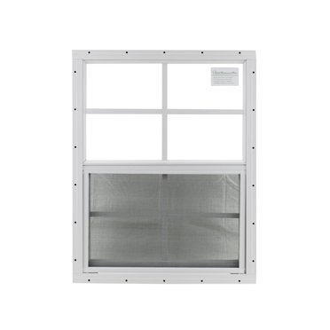 Shed Windows 12x18 White Flush, Safety Tempered Glass with Mesh Screen ...