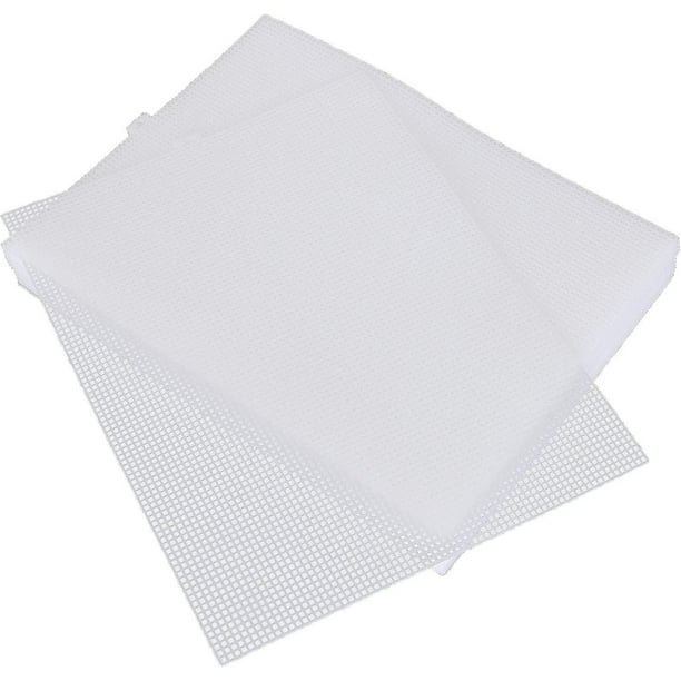 30 Pack 7 Count Clear Plastic Mesh Canvas Sheets, Thick Clear Plastic ...