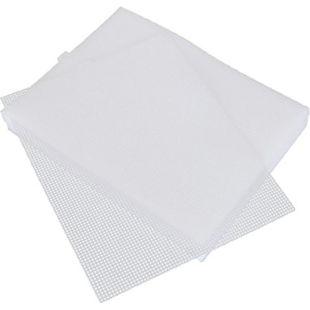 30 Pack 7 Count Clear Plastic Mesh Canvas Sheets, Thick Clear Plastic ...
