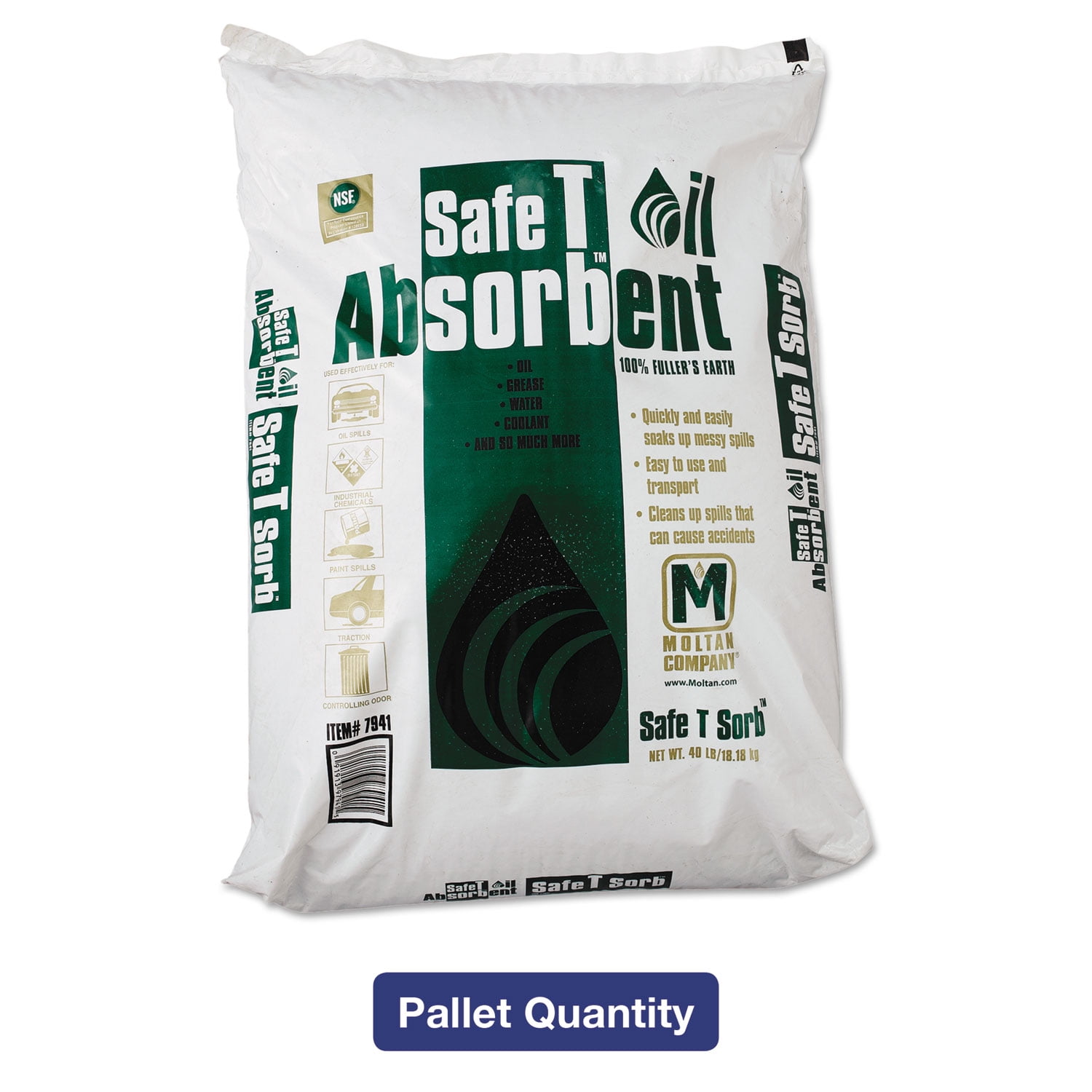 All-Purpose Clay Absorbent, 40lb, Poly-Bag, 50/Carton - Walmart.com ...