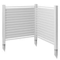 Casafield 48" x 48" Louvered Privacy Screen - Outdoor Vinyl Panels ...