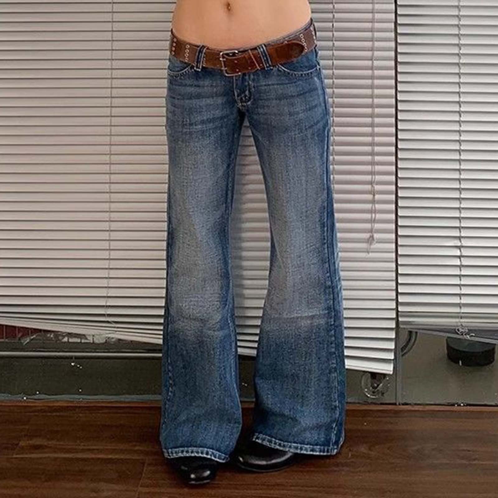 Click here for Huitkmm Womens Distressed Denim Flare Jeans Casual... prices