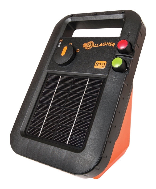 Gallagher S10 6 volt Solar Fence Energizer 3 mi. Black/Orange - Walmart.com