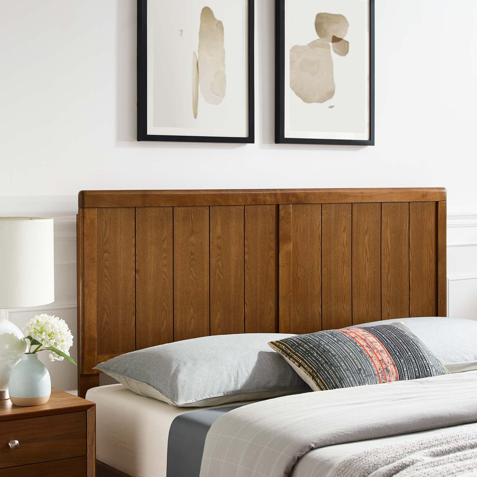 Modway Robbie Full Wood Headboard in Walnut - Walmart.com