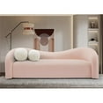 Meridian Furniture Kali Pink Faux Shearling Teddy Fabric Sofa - Walmart.com