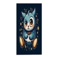 Cute Cartoon Character Beach Towel - Light Blue Red Bow Tie Whimsical ...