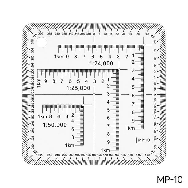 Flexible map scale and protractor for construction engineering ...