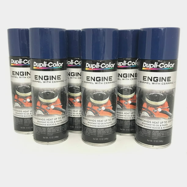 Duplicolor DE1606 - 6 Pack Engine Enamel Paint with Ceramic Ford Dark ...