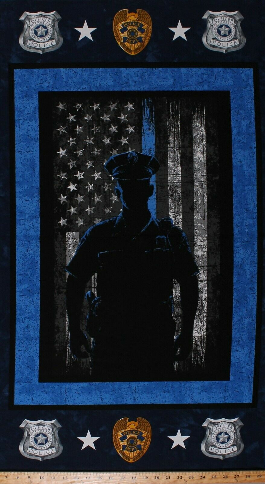 23.5" X 43" Panel Police Department Flag Law Enforcement Officers ...