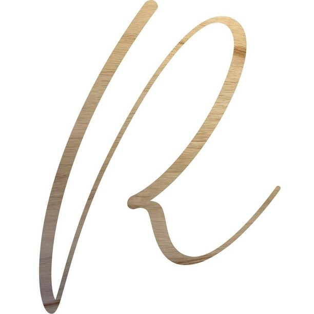 Unfinished Wood Letter R, Craft Alphabet 8'' Tall Wooden Letter Wall ...