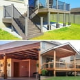 4x4 Post Base 3 Pcs,Heavy Duty Detachable Post Bracket, Rust-Proof ...