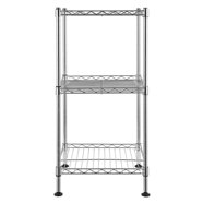 Mintra Home Light Duty Plastic Storage Racks (Rectangular Rack, Grey ...